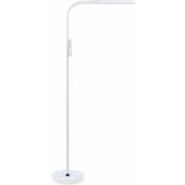 Beliani LED-Stehlampe Weiß Kunststoff 160 cm Höhe Dimmen Fernbedienung Moderne Beleuchtung Heimbüro - Weiß
