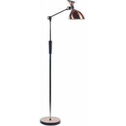 Beliani LED-Stehlampe Kupfer Metall und Kunststoff 169 cm Dimmbar cct Verstellbarer Arm und Schirm Moderne Beleuchtung Bogenlampe Heim Büro - Kupfer