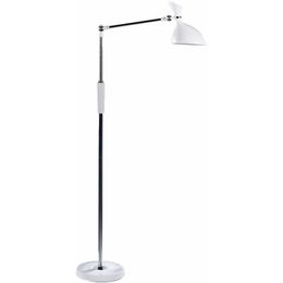 Beliani LED-Stehlampe Weiß Metall und Kunststoff 169 cm Dimmbar cct Verstellbarer Arm und Schirm Moderne Beleuchtung Bogenlampe Heim Büro - Schwarz