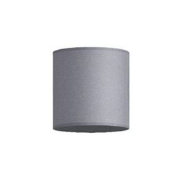 Licht-Erlebnisse - Stoff Lampenschirm glona für Stehlampen Ø25,5cm Grau Zylinder - Grau