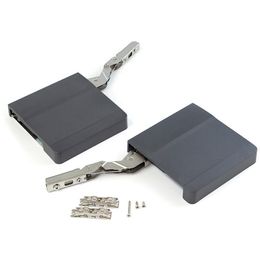 Emuca - Kit Klappenstütze/Klappenhalter Agile, 580 - 1250, Stahl und Kunststoff, Anthrazitgrau - Anthrazitgrauer