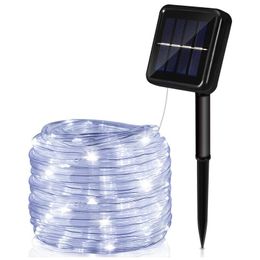 VINGO Solar Lichterketten Lichtschlauch 8 Modi Lichter fuer Party Garden Home Festival Decoratio,Kaltweiß,32m 300 LED