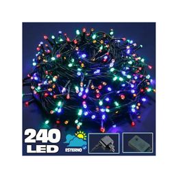 Meditrade GmbH 240 mehrfarbige led-weihnachtslichterkette mit 8 glühwürmchenspielen