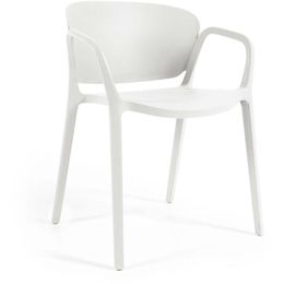 Ania stapelbarer Stuhl 100% outdoor weiß - Weiß - Kave Home
