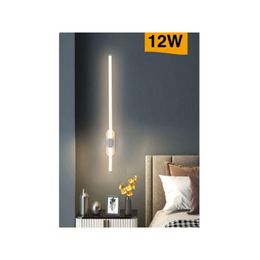 Meditrade GmbH Led wandleuchte 12 watt lange röhre weiss modernes kaltes warmes naturlicht E80 Warmes Weiß - Warmes Weiß