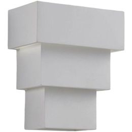 LINDBY - Wandlampe Antonella, weiß Gips, G9, bemalbar, 21 cm - weiß