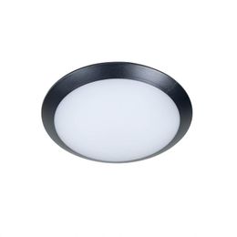 LINDBY - LED-Außendeckenlampe Naira m. Sensor, grau - dunkelgrau (ral 7024), weiß