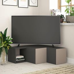 Decortie - Compact Tv-Schrank - Anthrazit+Helles Mokka - Anthrazit