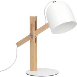 Bodhi (2uds)- Gelenkte LED-Schreibtischlampe aus Naturholz und Stahl. Nordische Tischlampe Weiß Neutrales Licht - Forlight