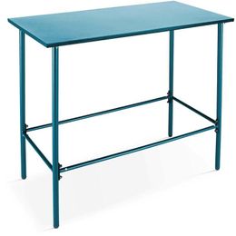 Gartentisch aus grauem pulverbeschichtetem Stahl Pazifisch blau - Pazifisch blau