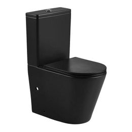 Modernes Stand-WC Keramik schwarz turin niedriger Spülkasten