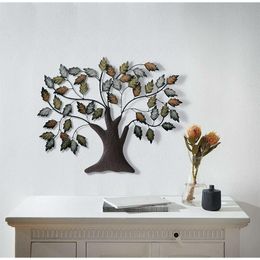 Wanddeko Baum aus Metall, braun, Wandschmuck, Wandbild, Metalldeko, Hänger