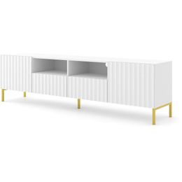 Bim Furniture - TV-Schrank wave 200 cm 2D2S mattes weiß
