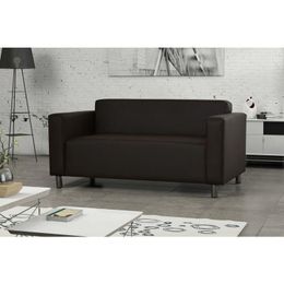 FURNIX 2-Sitzer LUKKA elegantes Wohnzimmersofa Couch B146xH78xT70 MA128 Braun