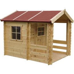 Kinderspielhaus aus Holz - Spielhaus im Freien für Kinder - B146xL181xH145 cm/1,1m2 Gartenspielhaus Timbela M501A