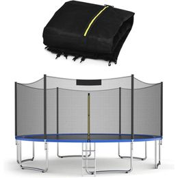 Trampolin ø 487cm, Ersatznetz für Gartentrampolin 6 Stangen, 180cm Höhe Sicherheitsnetz mit Reißverschluss und Schnallen, Outdoor - Goplus