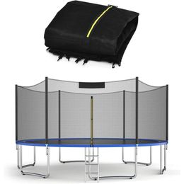 Trampolin ø 457cm, Ersatznetz für Gartentrampolin 6 Stangen, 180cm Höhe Sicherheitsnetz mit Reißverschluss und Schnallen, Outdoor - Goplus