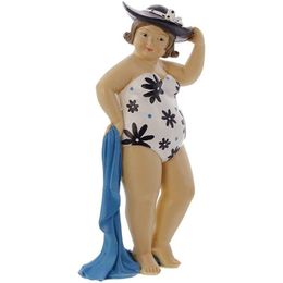 Figur 'Dame mit Handtuch' aus Polyresin, maritime Dekofigur