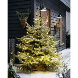 Dekoleidenschaft - led Outdoor Lichterkette 20m mit 200 LED's, warmweiß, Timer, Garten Weihnachtsbaum Beleuchtung