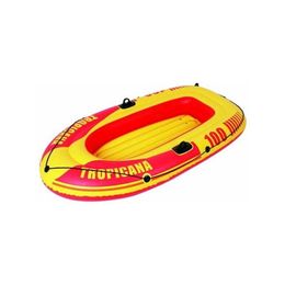 Meditrade GmbH Aufblasbares schlauchboot tropicana gelb und rot 185CM boston ventil pvc sommer