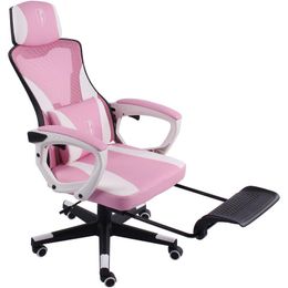 Trisens - Gaming Stuhl im modernen Racing-Design mit einklappbarer Fußstütze - Gaming Chair mit flexiblen Armlehnen - ergonomischer Gaming