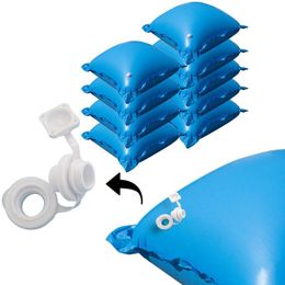 Evolution 9 Poolkissen Luftkissen für Winter Abdeckung Luftpolster Pool mit Ösen - Set - blau