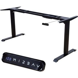Schreibtisch-Gestell lift S5, elektrisch höhenverstellbar mit Memory-Funktion, Kollisionsschutz und Soft-Start/Stop,Schwarz - ALBATROS
