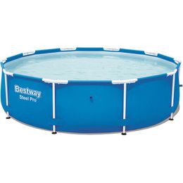Bestway - Steel Pro Frame Pool ohne Pumpe, rund 305x76cm Stahlrahmenpool, blau