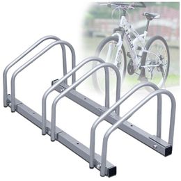 VINGO - Fahrradständer für 3 Räder 70.5x32x26cm verzinkt und für Wandmontage geeignet