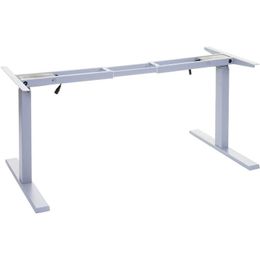 HHG - Gestell 766, variables Tischgestell für Schreibtisch, elektrisch höhenverstellbar Memory 29kg grau - grey