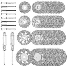 40-teiliges Diamant-Trennscheiben-Set, 545 Trennscheiben, beschichtet, kompatibel mit Rotationswerkzeugen, mit 8-teiligem 3-mm-Dorn