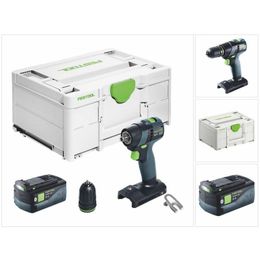 Txs 18-Basic Akku Bohrschrauber 18 v 40 Nm Brushless + 1x Akku 5,0 Ah + Systainer - ohne Ladegerät - FESTOOL