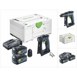 Cxs 18 Akku Bohrschrauber 18 v 40 Nm Brushless + 2x Akku 5,0 Ah + Ladegerät + Systainer - FESTOOL