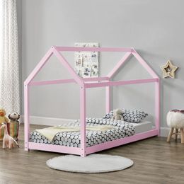 [en.casa] - Kinderbett Netstal 90x200 cm Rosa Rosa