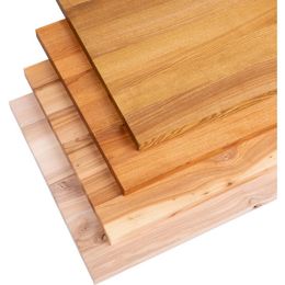Holzplatte für Couchtisch Beistelltisch, Tischplatte Massivholz Gerade Kante 60x60 cm, Esche Rustikal, LHG-01-A-003-60 - Lamo Manufaktur