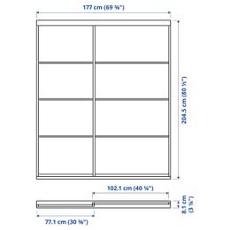 IKEA SKYTTA / MEHAMN/AULI Schiebetür-Kombination