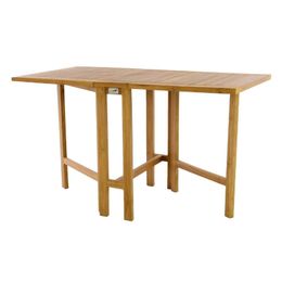 Vcm Balkontisch Gartentisch Tisch Klapptisch Holz Teak behandelt 130x65cm