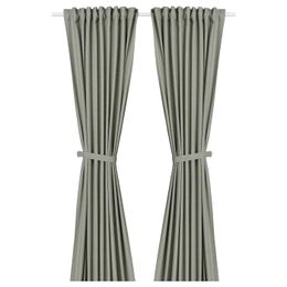 IKEA LENDA 2 Gardinen + Raffhalter