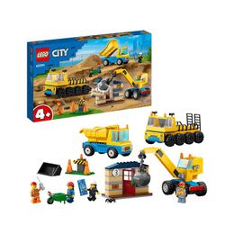 Lego City 60391 Baufahrzeuge und Kran mit Abrissbirne Bausatz, Mehrfarbig