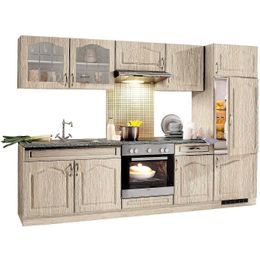 Wiho-Küchen wiho Küchen Küchenzeile Linz, ohne E-Geräte, Breite 270 cm, braun|grau