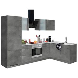 Wiho-Küchen wiho Küchen Winkelküche Cali, ohne E-Geräte, Stellbreite 280 x 170 cm, grau