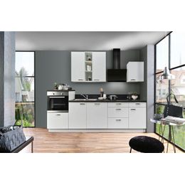 Express Küchen Express Küchen Küchenzeile Bari, mit Soft-Close-Funktion und Vollauszügen, vormontiert, Breite 280 cm, weiß