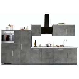 Wiho-Küchen wiho Küchen Küchenzeile Cali, mit E-Geräten, Breite 360 cm, grau