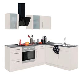 Wiho-Küchen wiho Küchen Winkelküche Cali, ohne E-Geräte, Stellbreite 220 x 170 cm, beige|grau