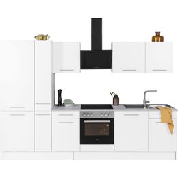 Wiho-Küchen wiho Küchen Küchenzeile Ela, Breite 310 cm, Soft-Close-Funktion, höhenverstellbare Füße, grau|weiß