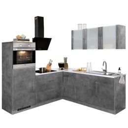 Wiho-Küchen wiho Küchen Winkelküche Cali, ohne E-Geräte, Stellbreite 210 x 220 cm, grau