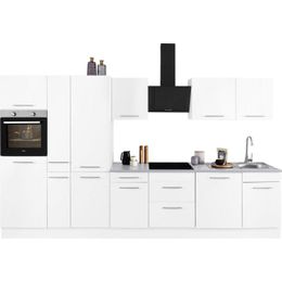 Wiho-Küchen wiho Küchen Küchenzeile Ela, Breite 360 cm, Soft-Close-Funktion, höhenverstellbare Füße, grau|weiß