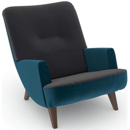 Max Winzer® Loungesessel build-a-chair Borano, im Retrolook, zum Selbstgestalten, grau