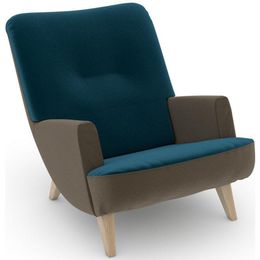 Max Winzer® Loungesessel build-a-chair Borano, im Retrolook, zum Selbstgestalten, grün