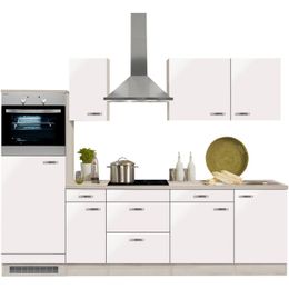 Optifit Küchenzeile Faro, ohne E-Geräte, Breite 270 cm, weiß